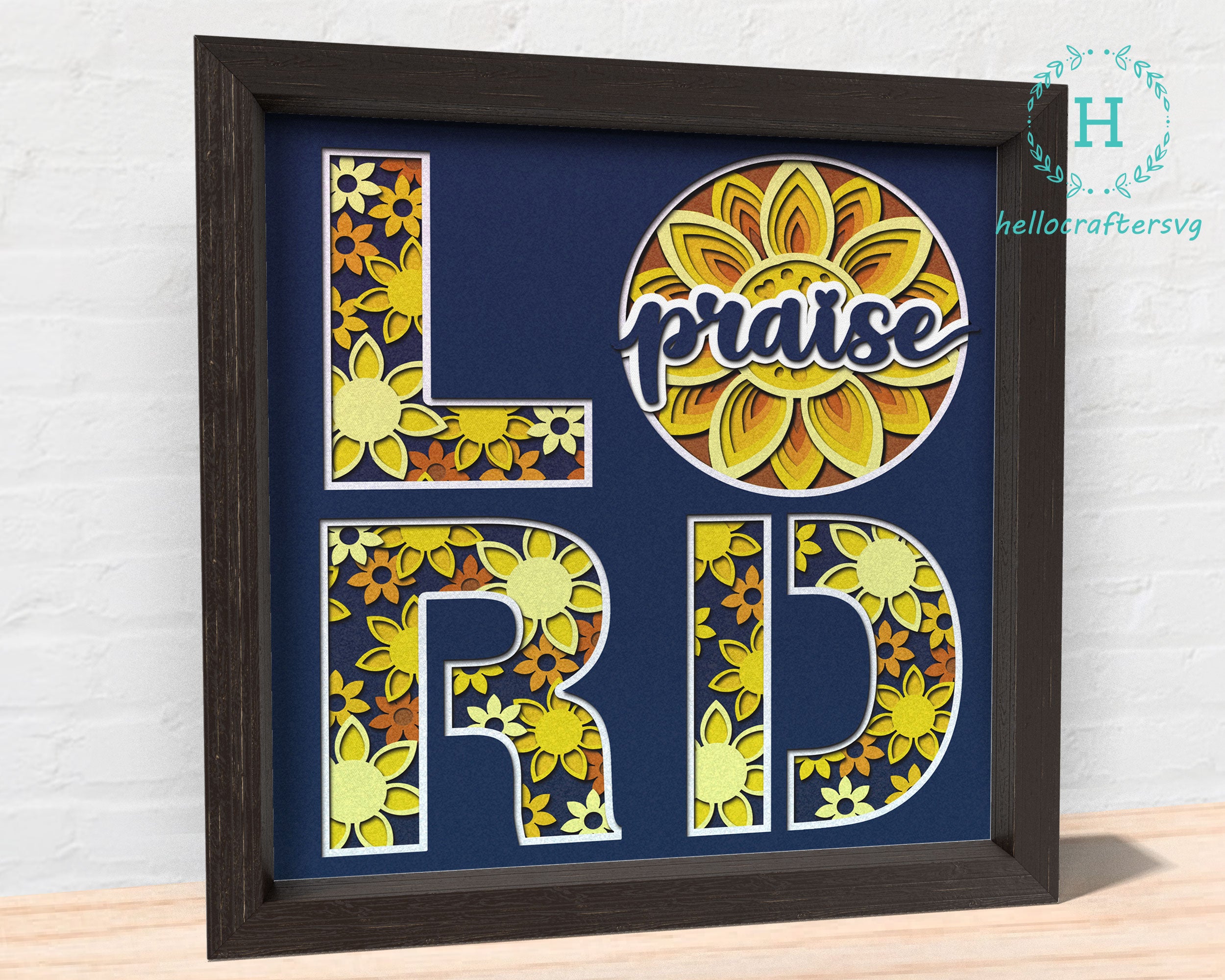 3D LORD Svg, Religious Shadow Box Svg - hellocraftersvg