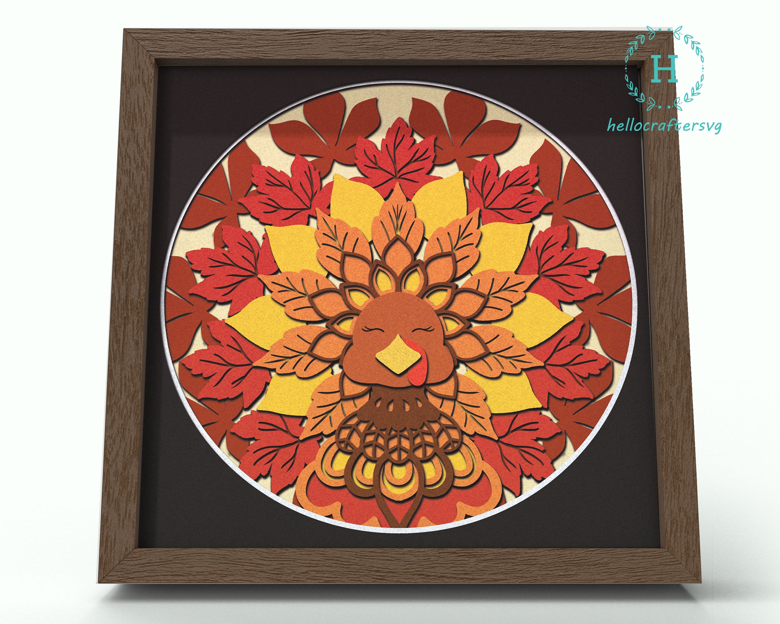 3d Turkey Svg, TURKEY Shadow Box Svg - hellocraftersvg