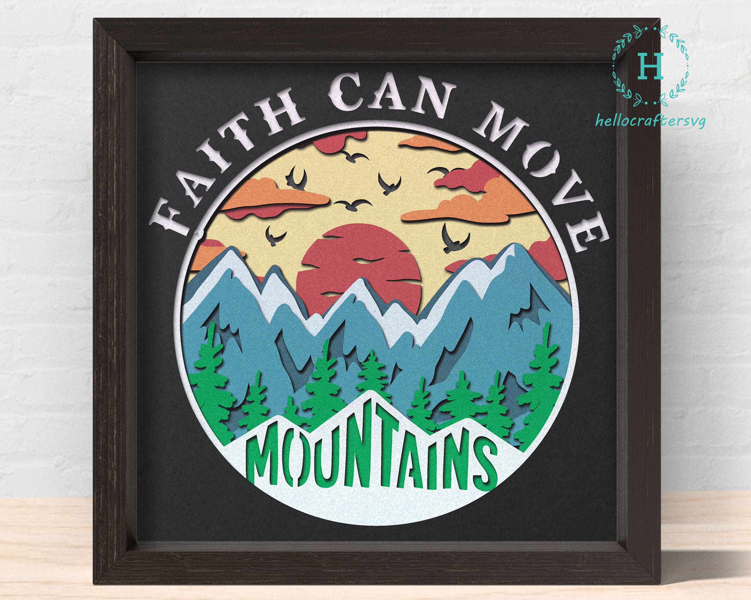 3D FAITH Can Move Mountain Svg - hellocraftersvg