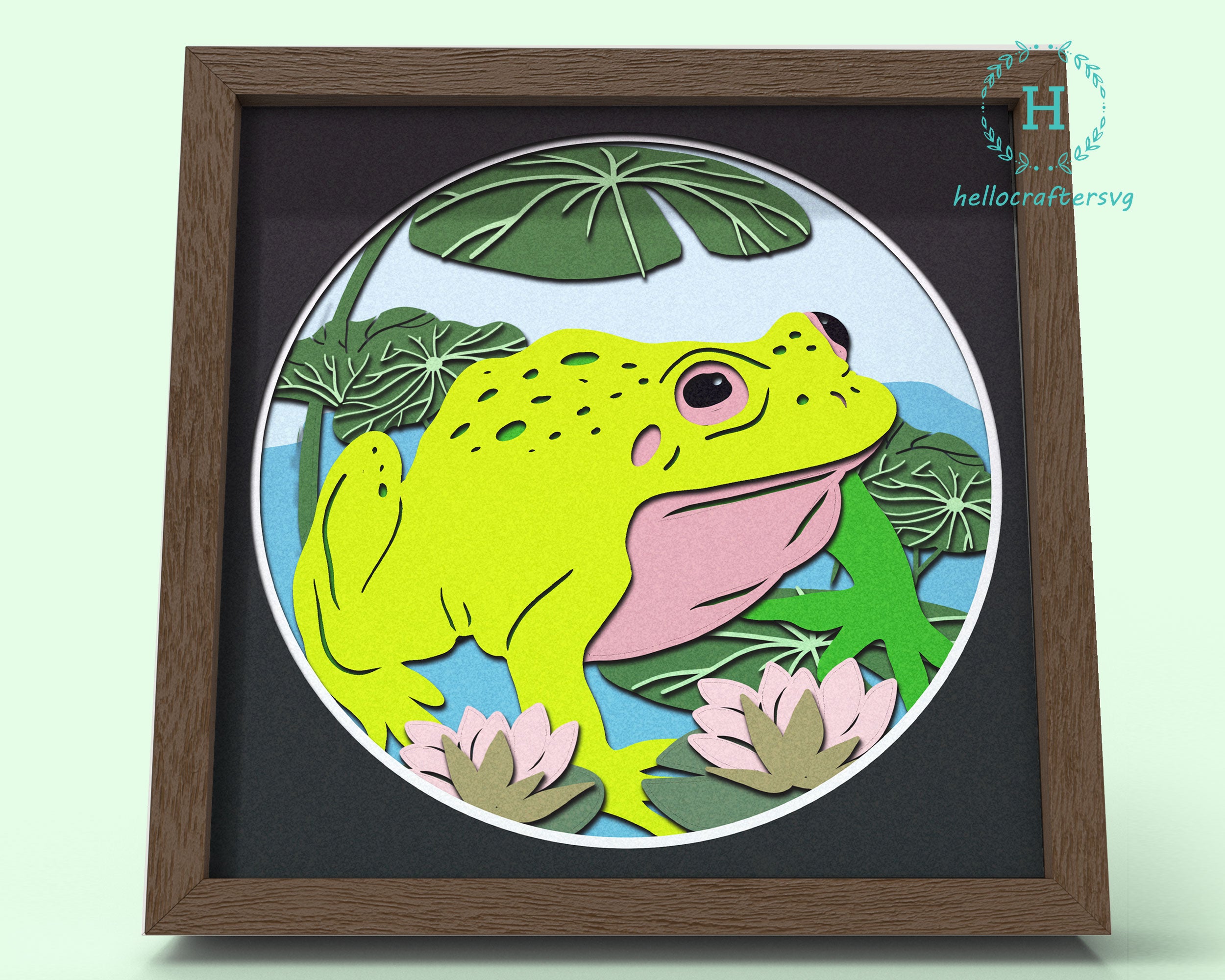3d FROG Svg, FROG Shadow Box Svg - hellocraftersvg